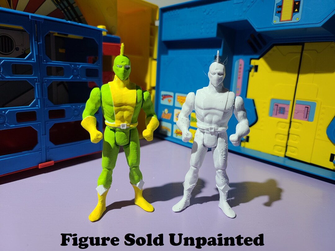 Tuatara Unpainted Custom 3D Printed Super Powers Style Action Figure ...