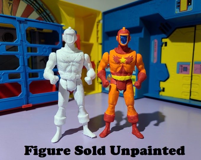 Wildfire Unpainted Custom 3D Printed Super Powers Style Action Figure ...