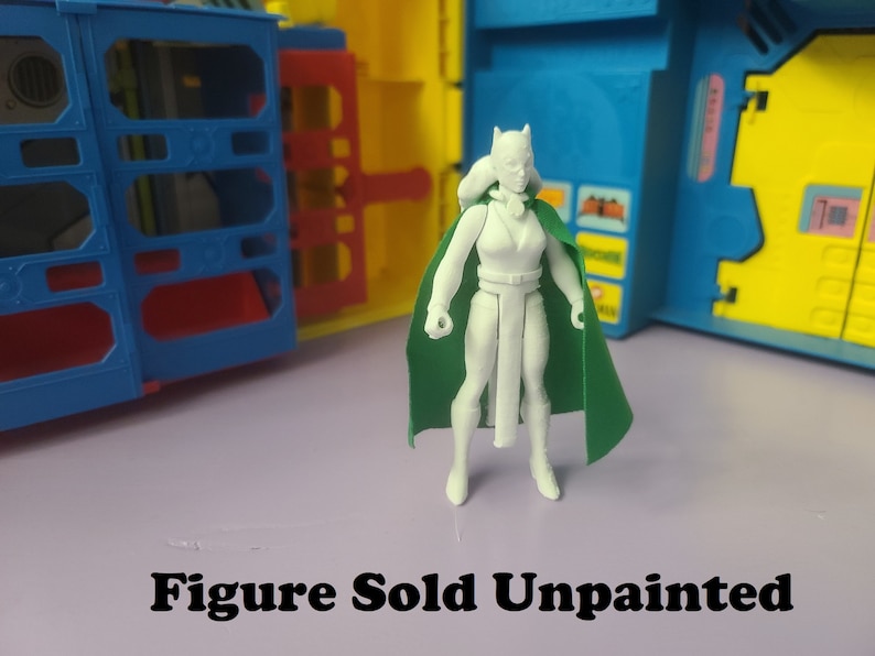 Catwoman Unpainted Custom 3D Printed Super Powers Style Action Figure ...