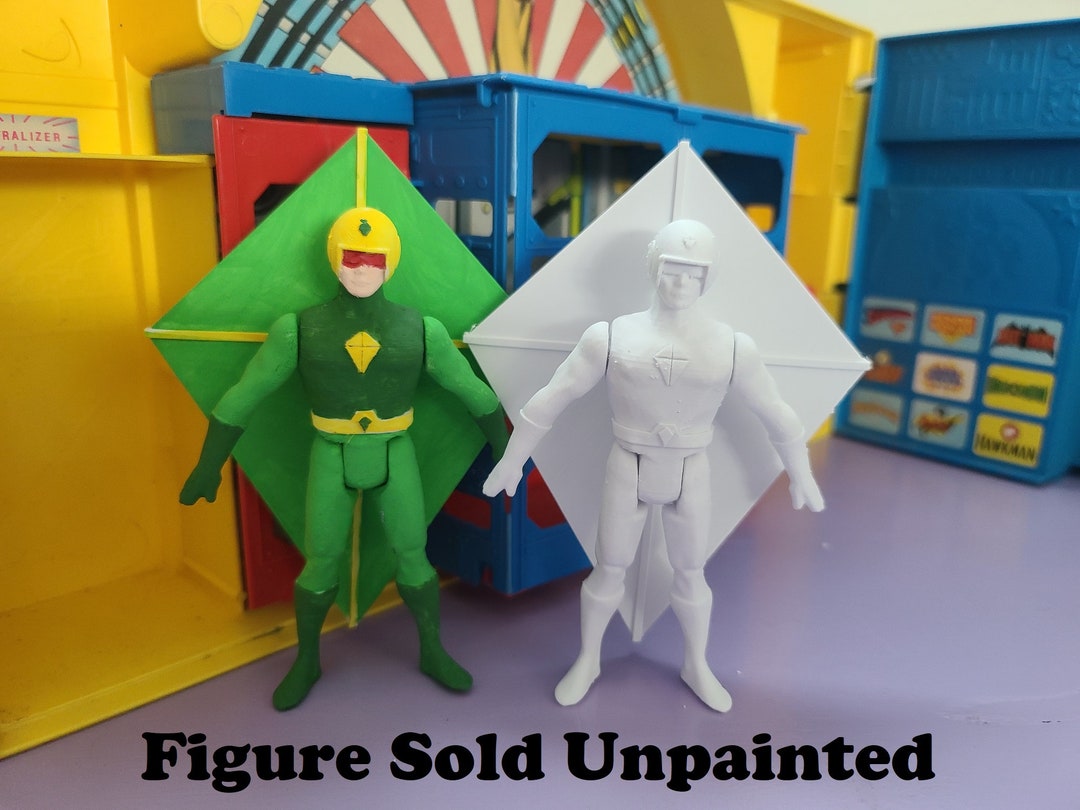 Kite Man Unpainted Custom 3D Printed Super Powers Style Action Figure ...