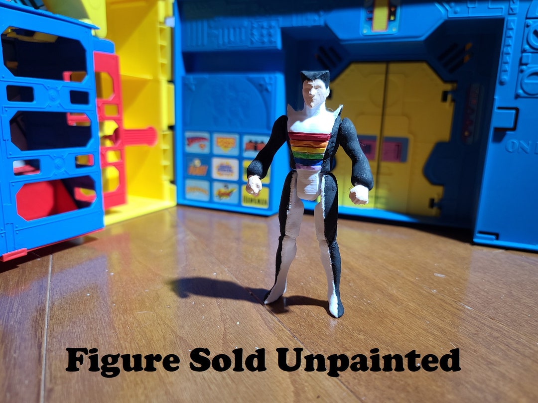 Color Kid Unpainted Custom 3D Printed Super Powers Style Action Figure ...