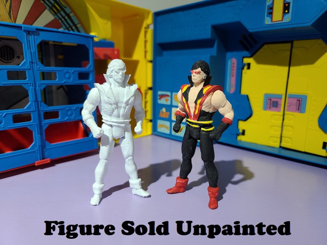 Vibe Unpainted Custom 3D Printed Super Powers Style Action Figure DIY ...