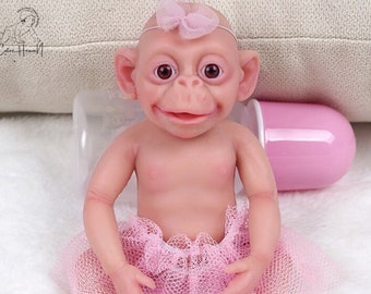 Monkey Silicone Baby Doll - Etsy