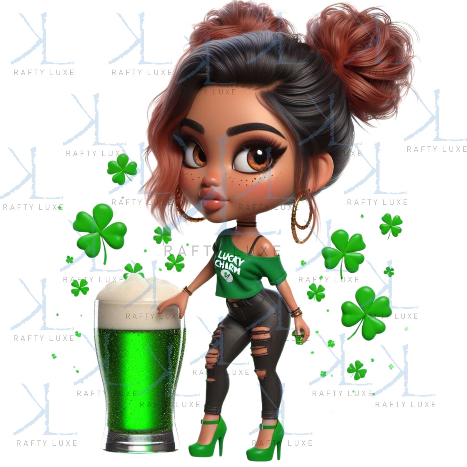 St. Patrick's Day Girl 1 PNG, St. Patrick’s Day Clip Art, St. Patrick’s ...