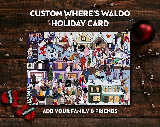 Unique Where's Waldo Christmas Card Custom Search and Find Holiday Card ...