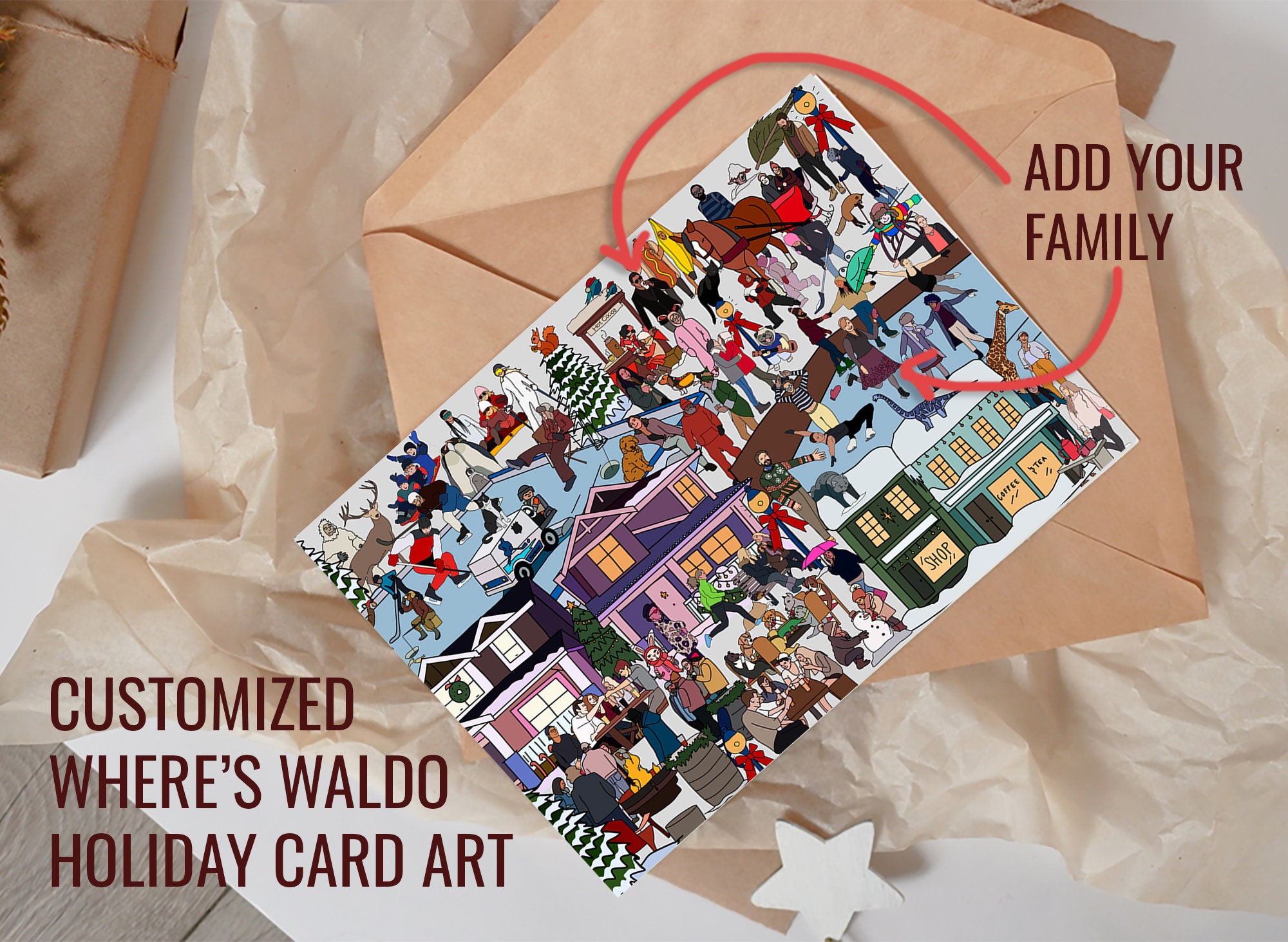 Unique Where's Waldo Christmas Card Custom Search and Find Holiday Card ...