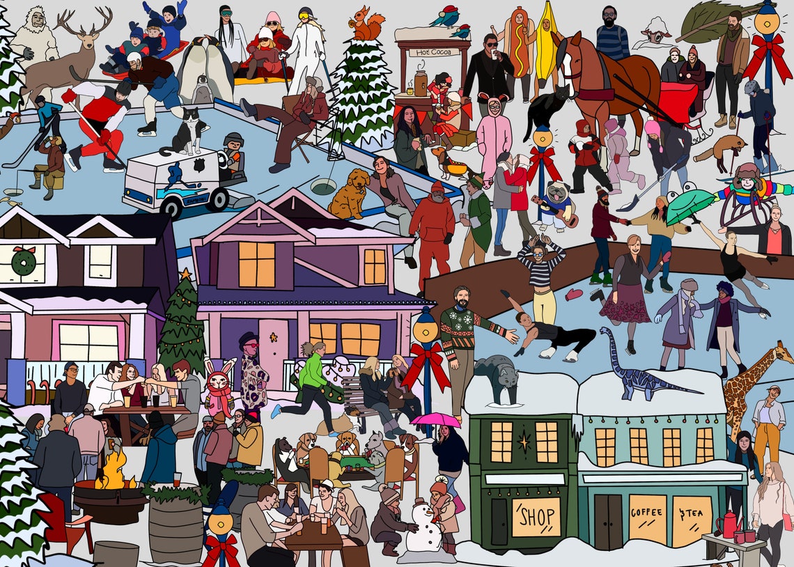 Unique Where's Waldo Christmas Card Custom Search and Find Holiday Card ...