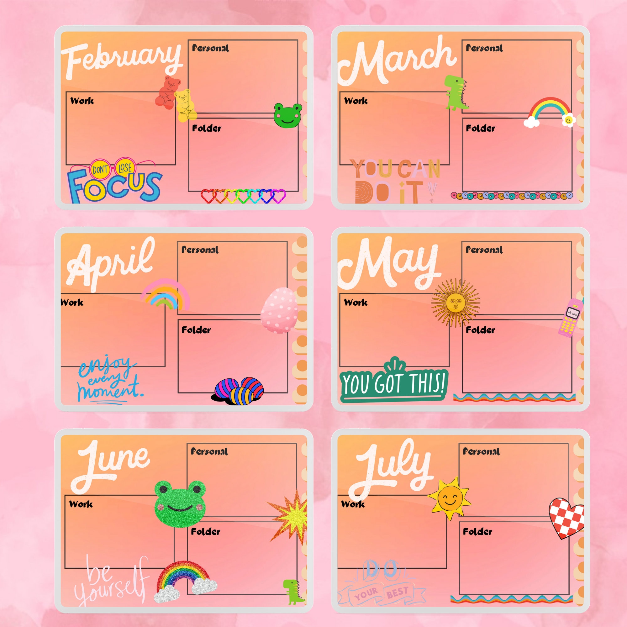 Desktop Organizer Wallpaper, Desktop Wallpaper, Digital Wallpaper ...