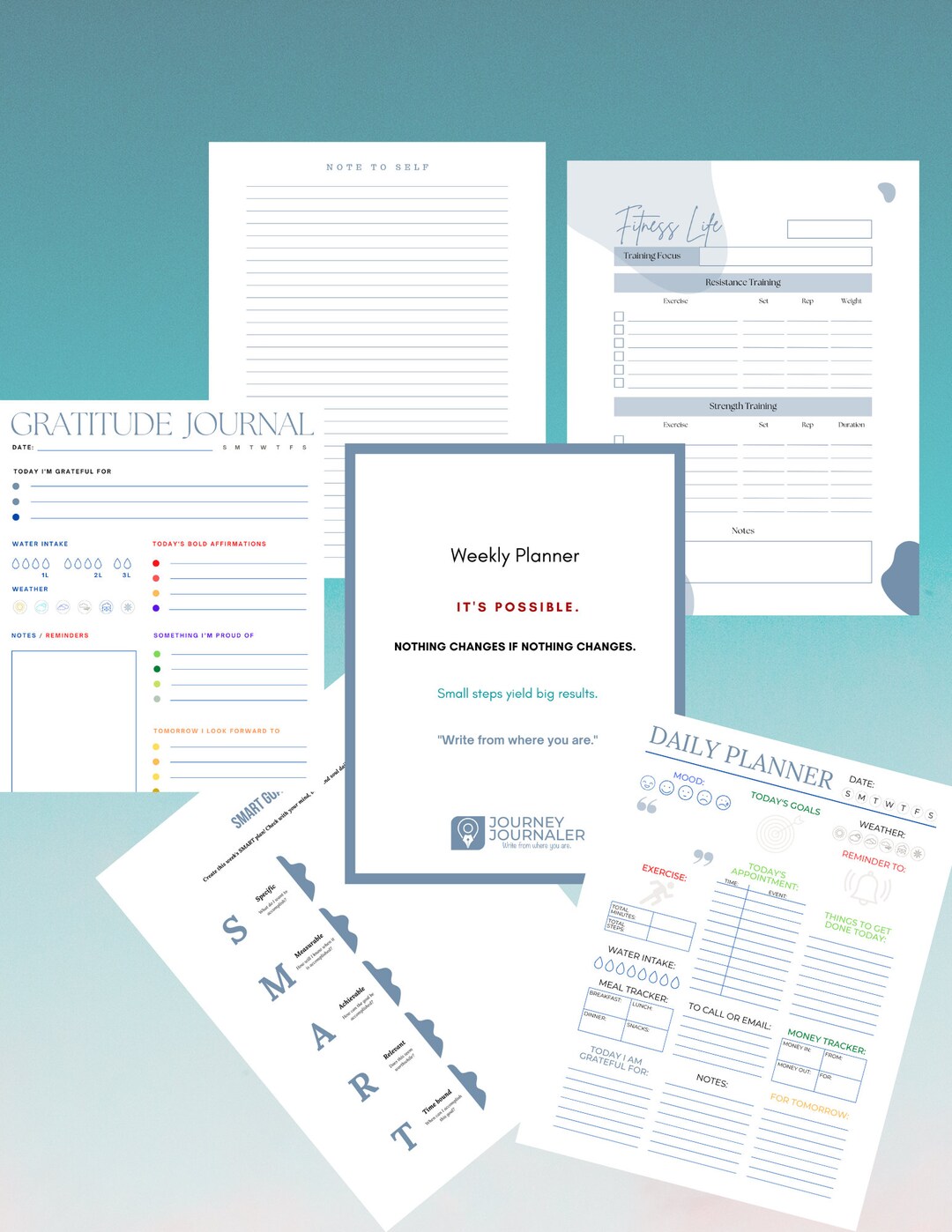 Simple 7-day Journal Printable Pages - Etsy