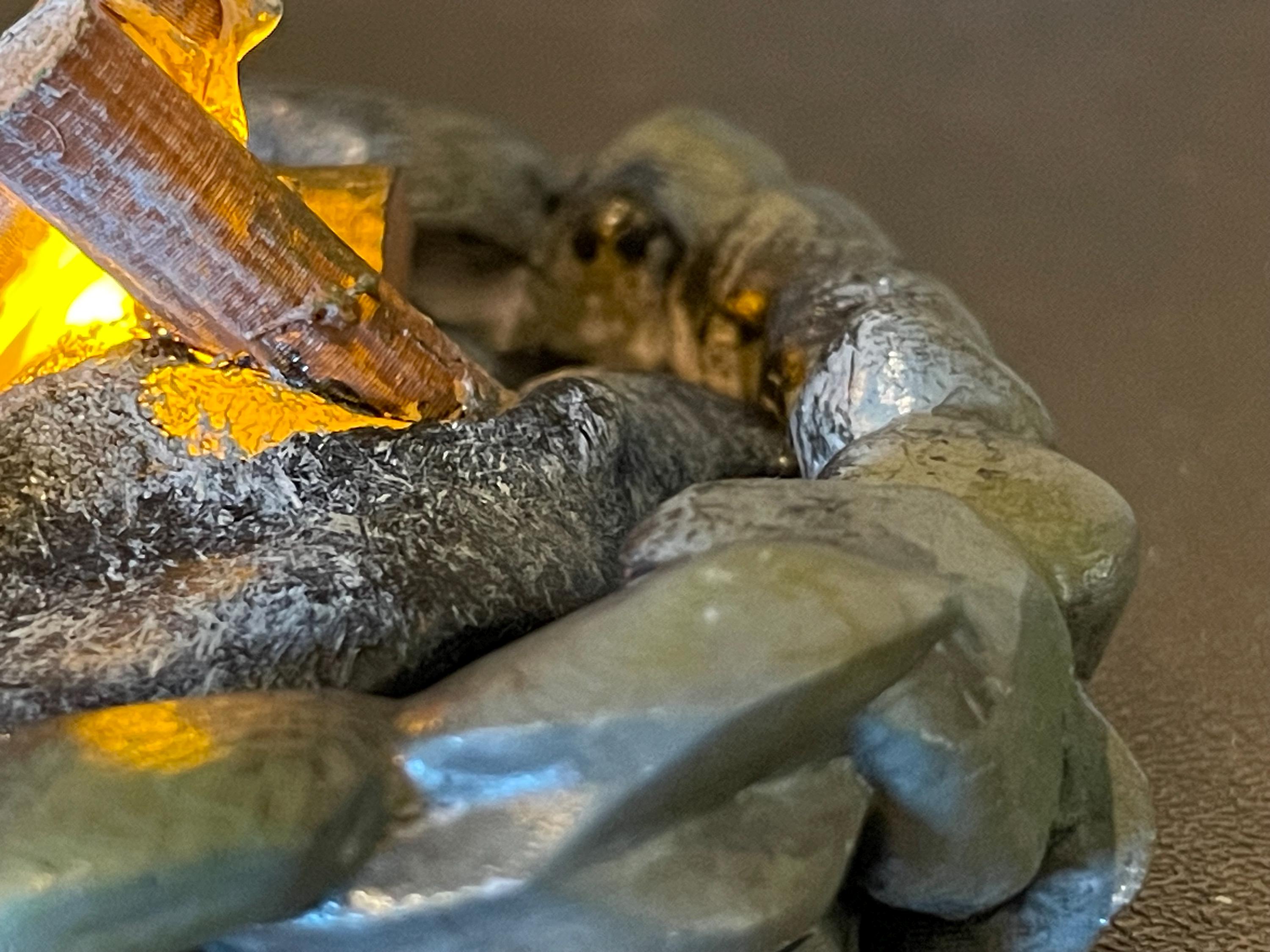 Painted Campfire Miniature With Glowing / Flickering LED Fire for Table ...