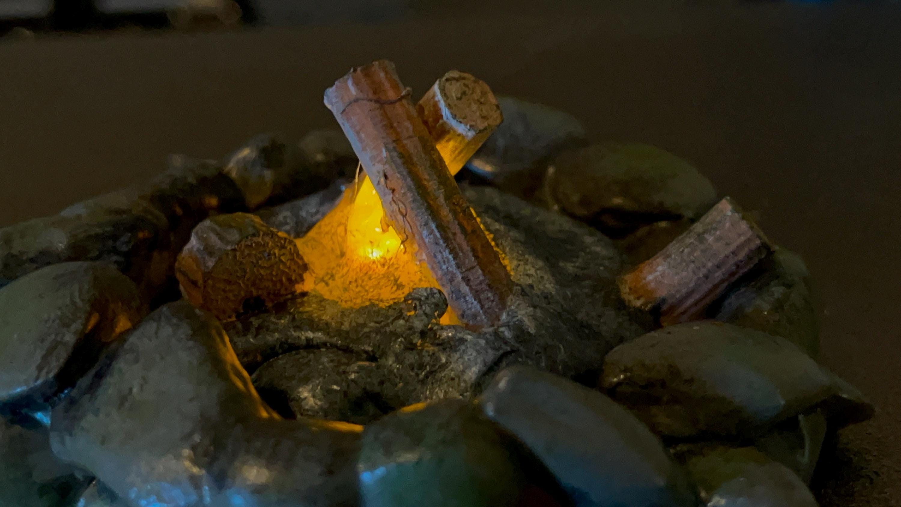 Painted Campfire Miniature With Glowing / Flickering LED Fire for Table ...