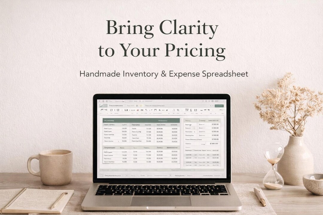 Handmade Inventory + Expense Spreadsheet – Pricing + Business Overview ...