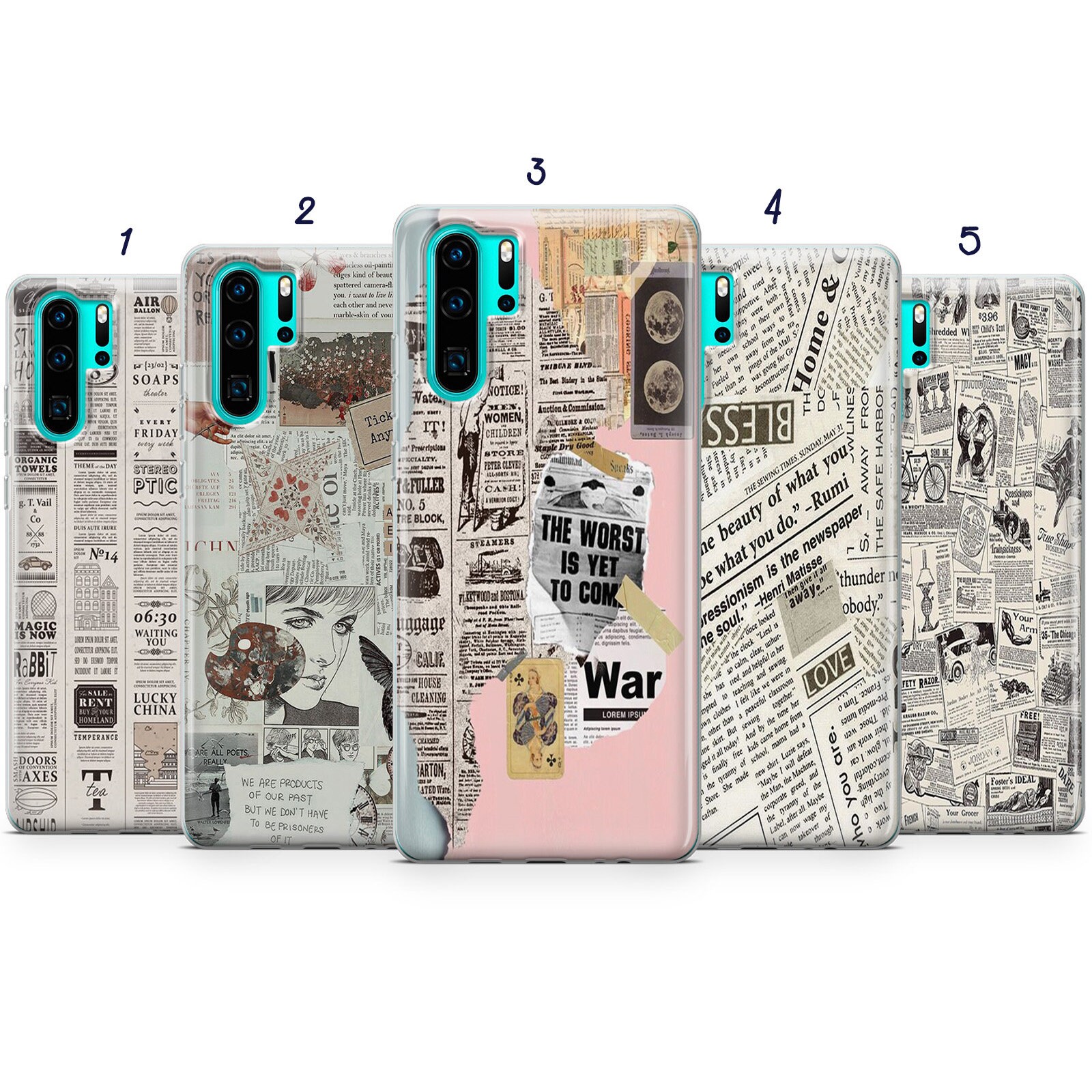 Vintage Phone Case Newspaper Cover for Iphone 13 Pro 12 11 | Etsy