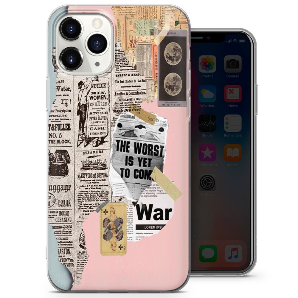 Vintage Phone Case Newspaper Cover for Iphone 13 Pro 12 11 | Etsy