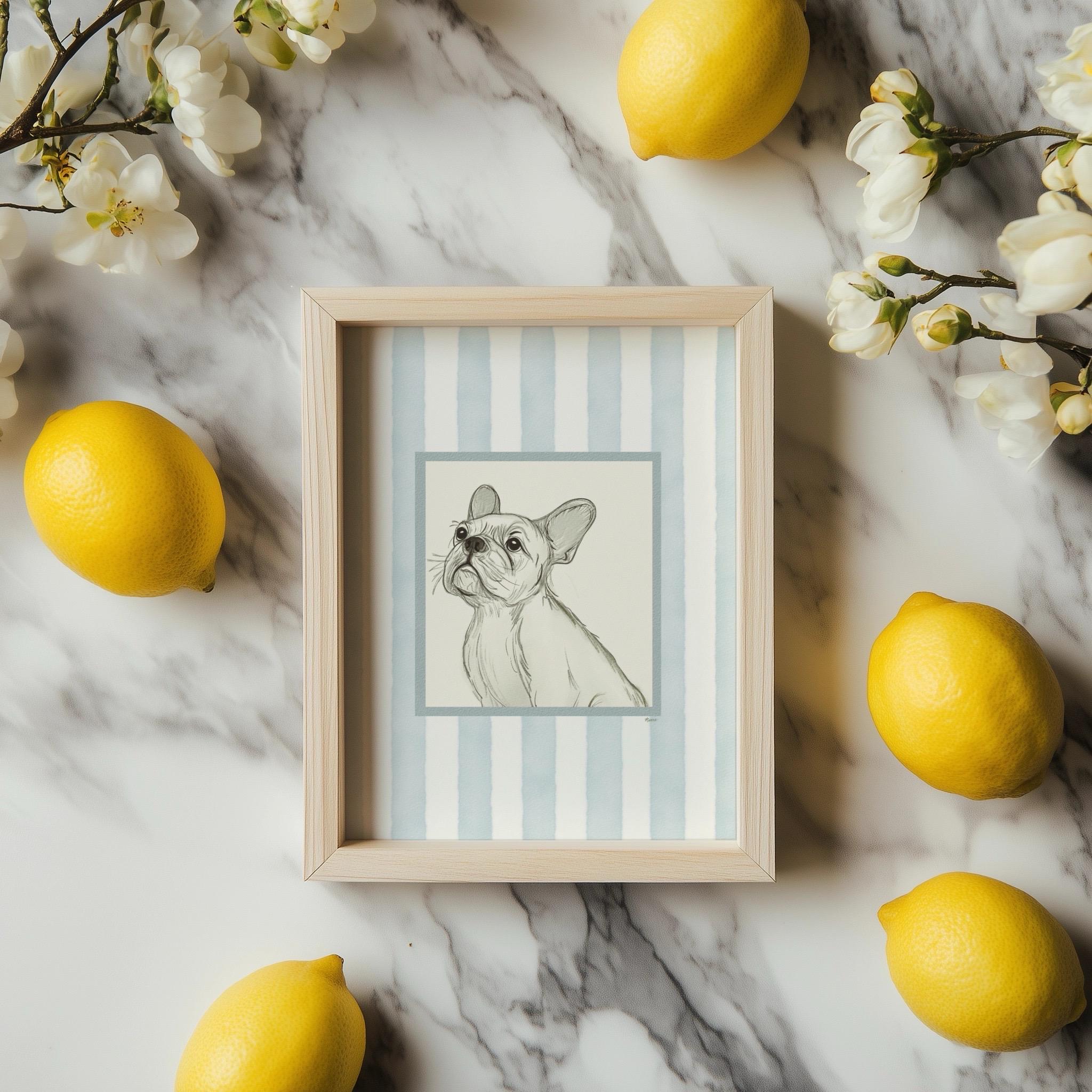 Watercolor French Bulldog Art Print – Colorful Frenchie Illustration ...