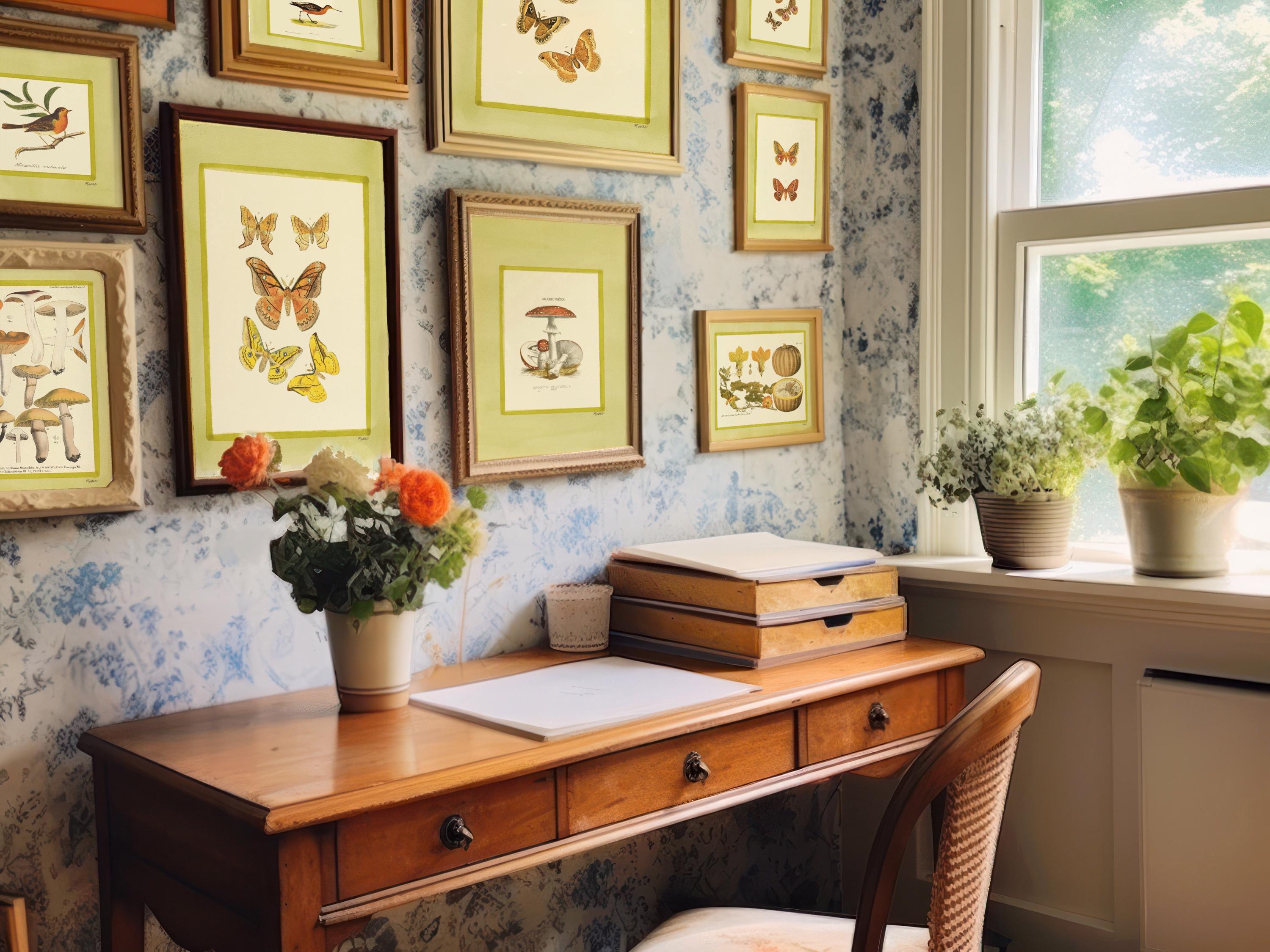 Chartreuse Art Prints, 12 Watercolor Autumn Printable, Maximalist ...