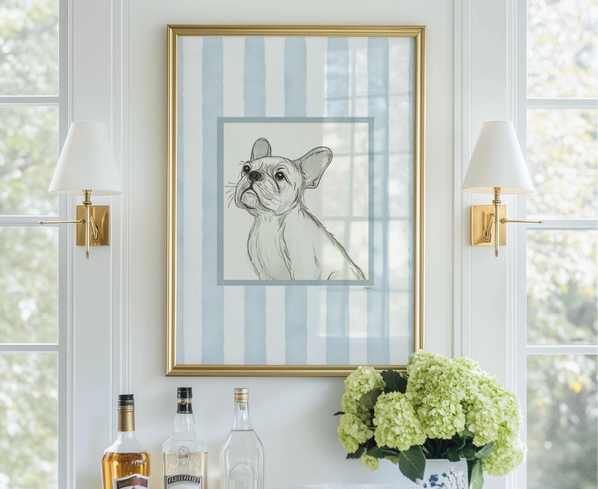 Watercolor French Bulldog Art Print – Colorful Frenchie Illustration ...
