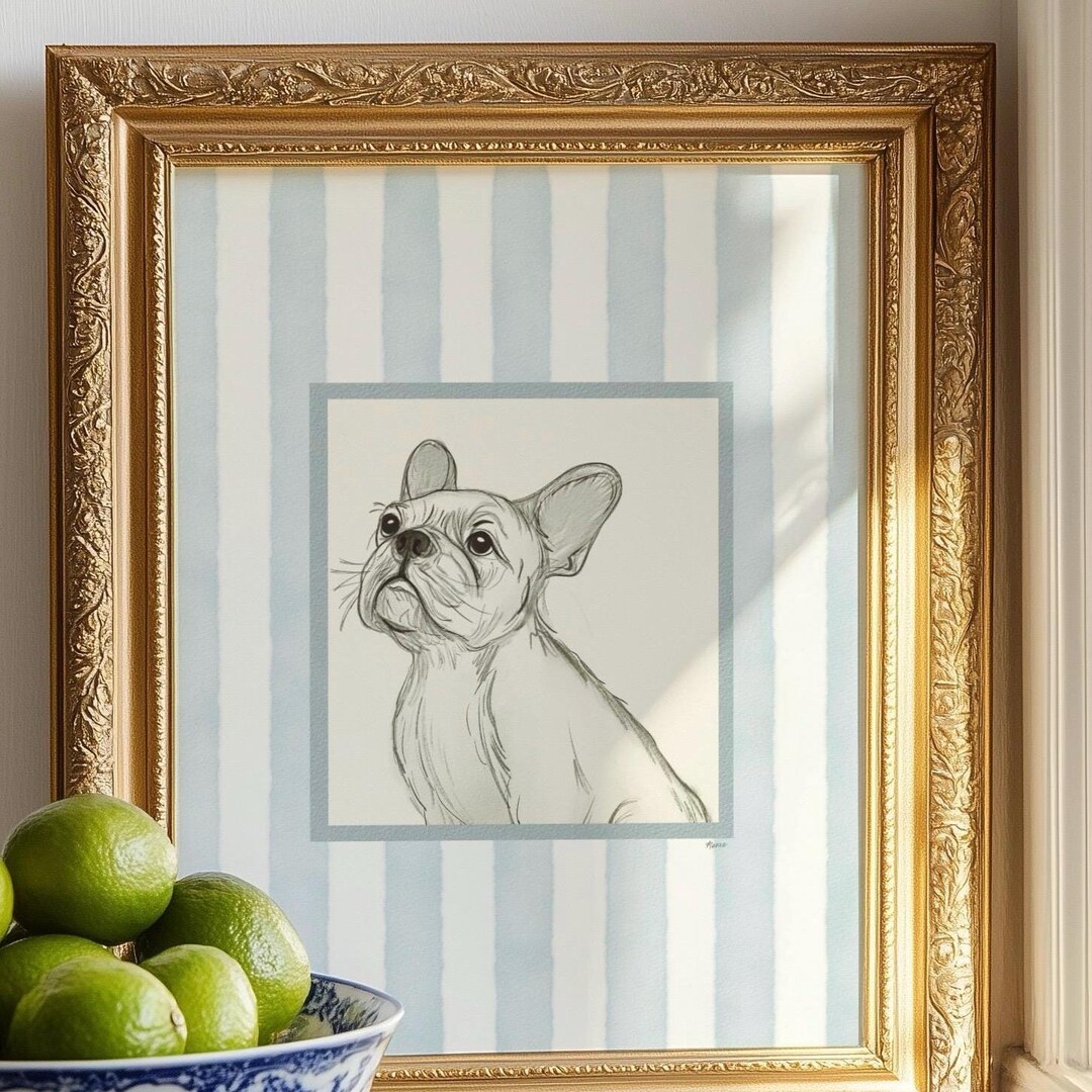 Watercolor French Bulldog Art Print – Colorful Frenchie Illustration ...