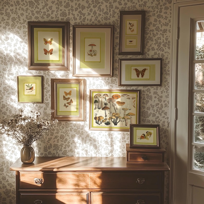 Chartreuse Art Prints, 12 Watercolor Autumn Printable, Maximalist ...