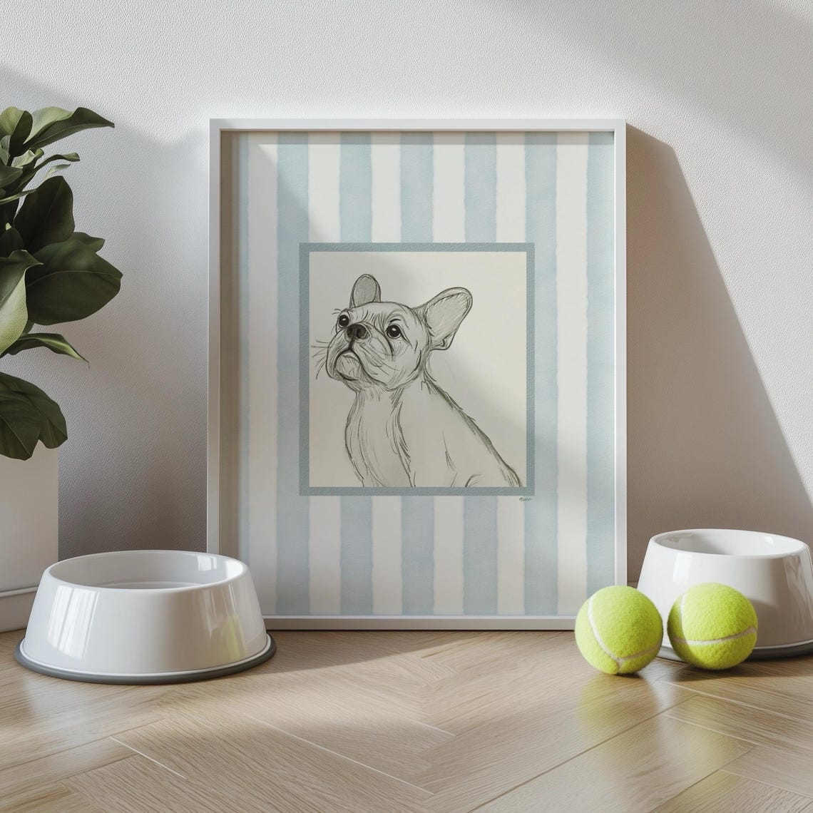 Watercolor French Bulldog Art Print – Colorful Frenchie Illustration ...