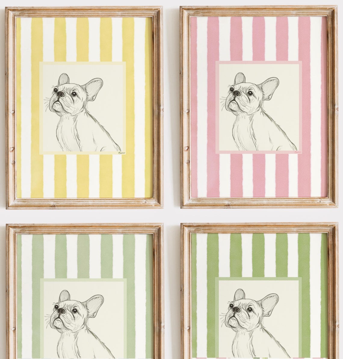 Watercolor French Bulldog Art Print – Colorful Frenchie Illustration ...