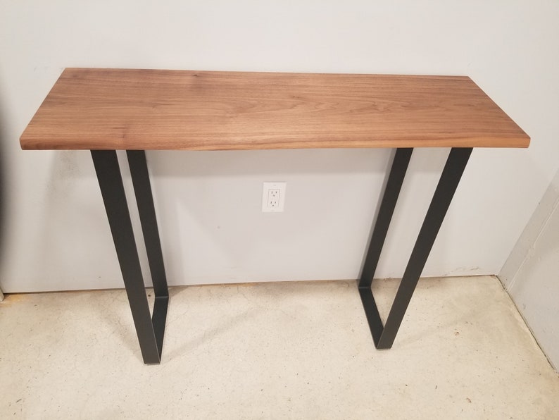 Modern Live Edge Walnut Console Table - Etsy
