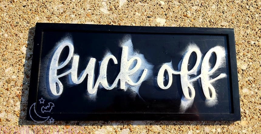 F Off sign | Etsy