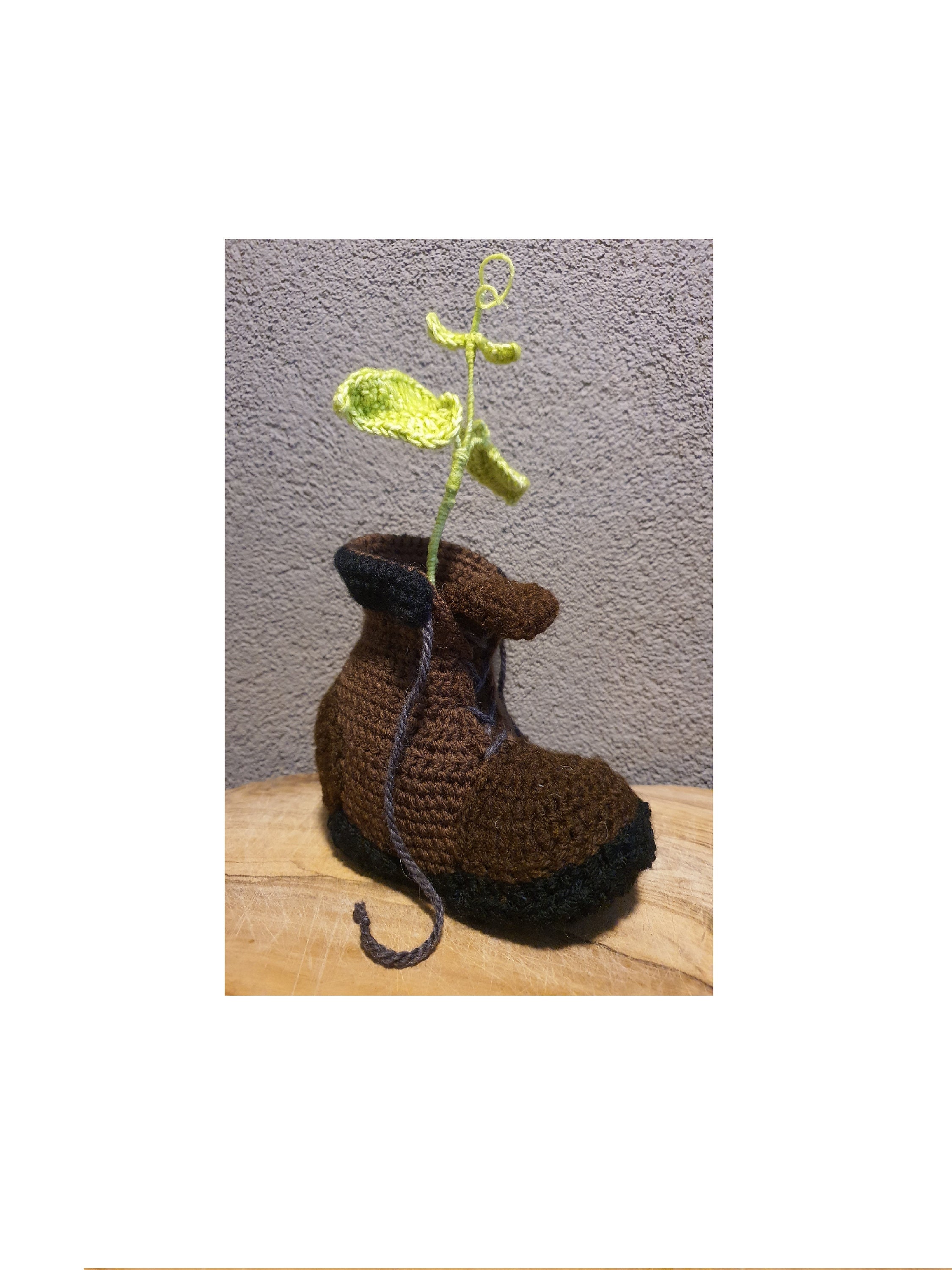 Wall-e Plant in Boot ENGLISH/DUTCH Crochet Pattern - Etsy