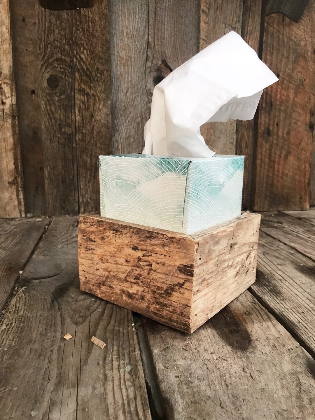 Wood Box Decoration, Rustic Box, Recycled Wood, Holiday/farmhouse ...