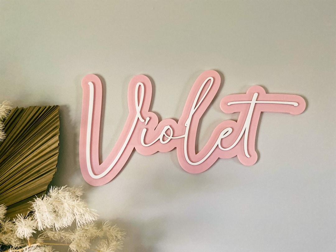 Personalised Acrylic Name Sign - Etsy
