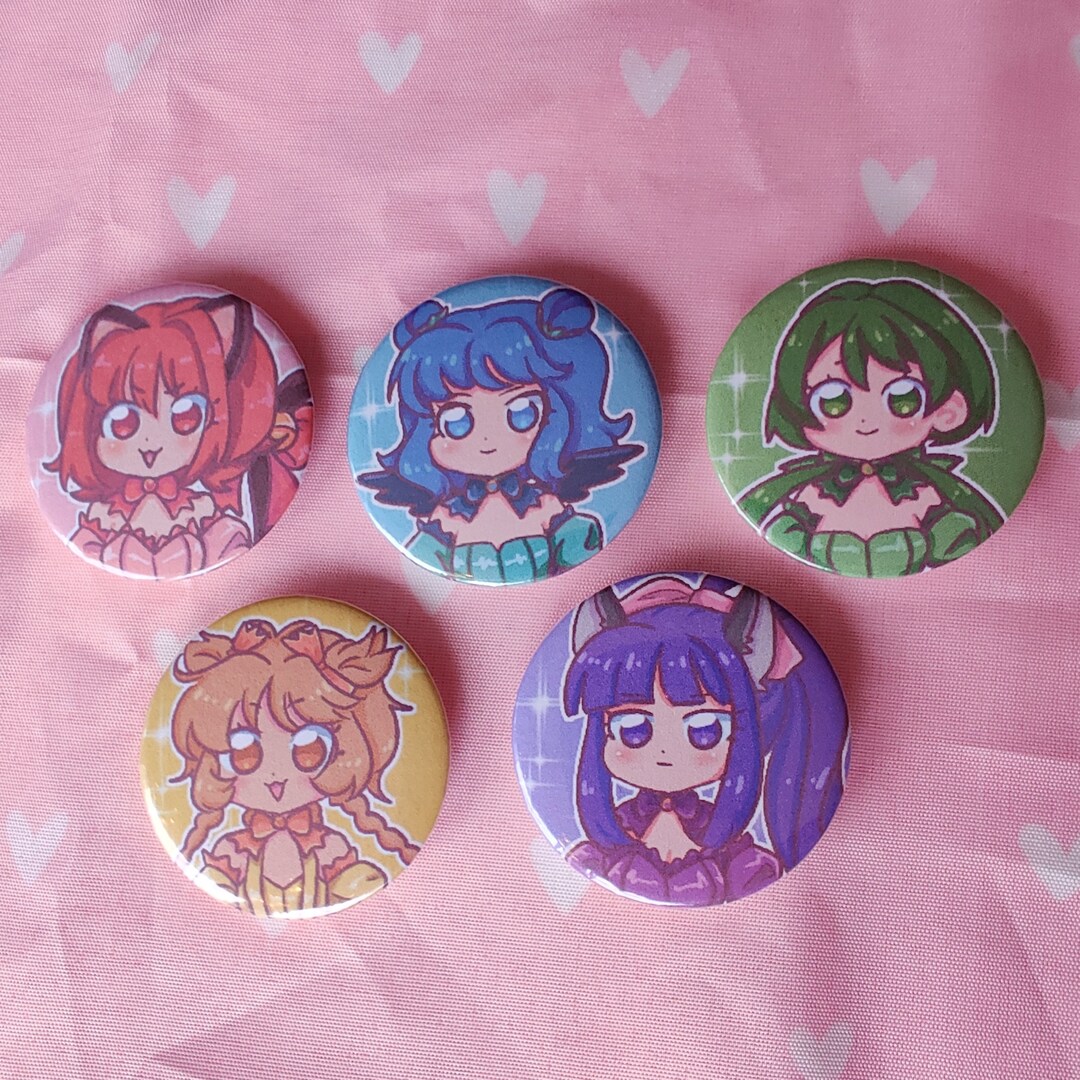 Animal Magical Girls Cafe Maid Buttons Badges Pastel Animecore Kawaii ...