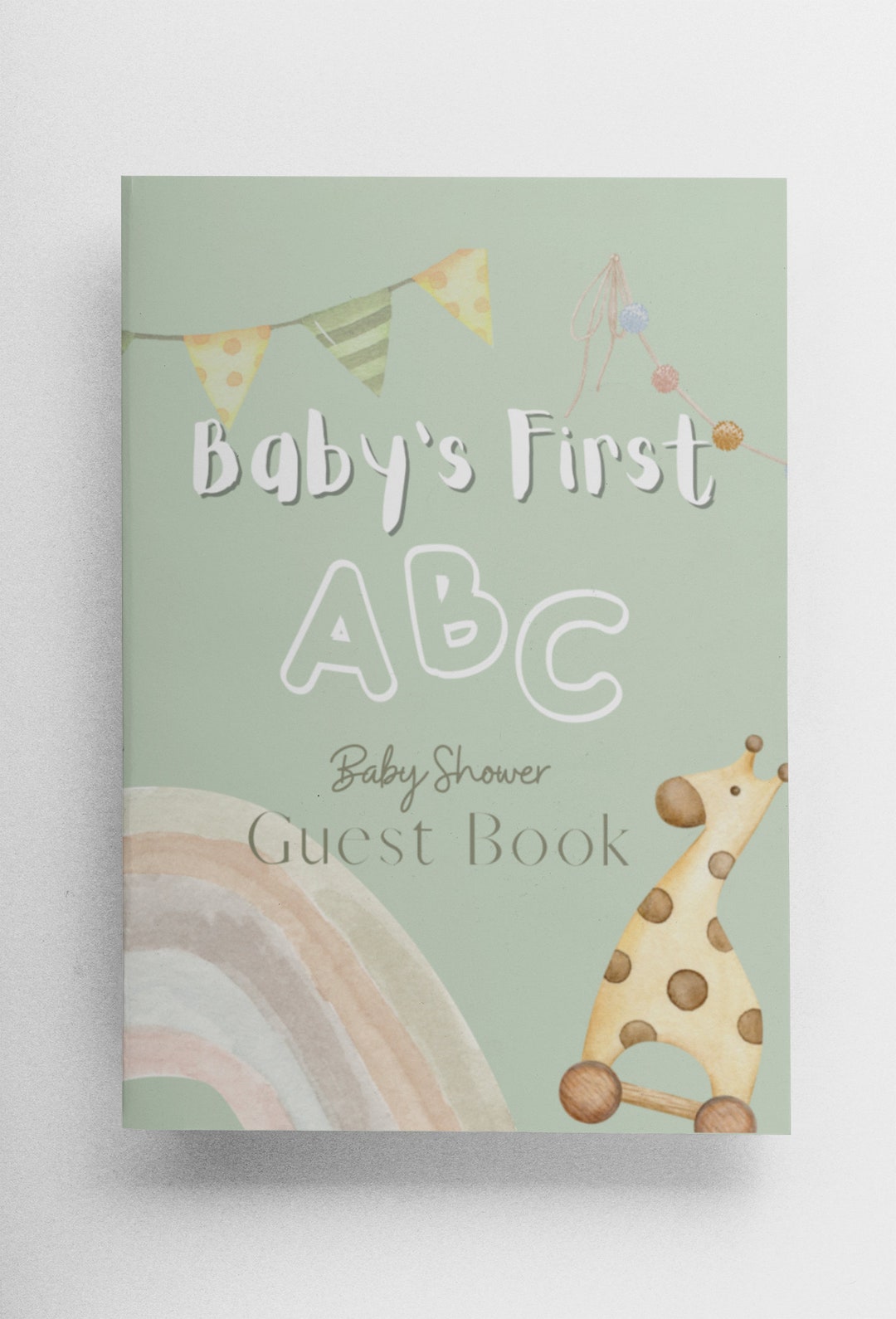 Baby's First ABC Baby Shower Guest Book Coloring Book - Etsy