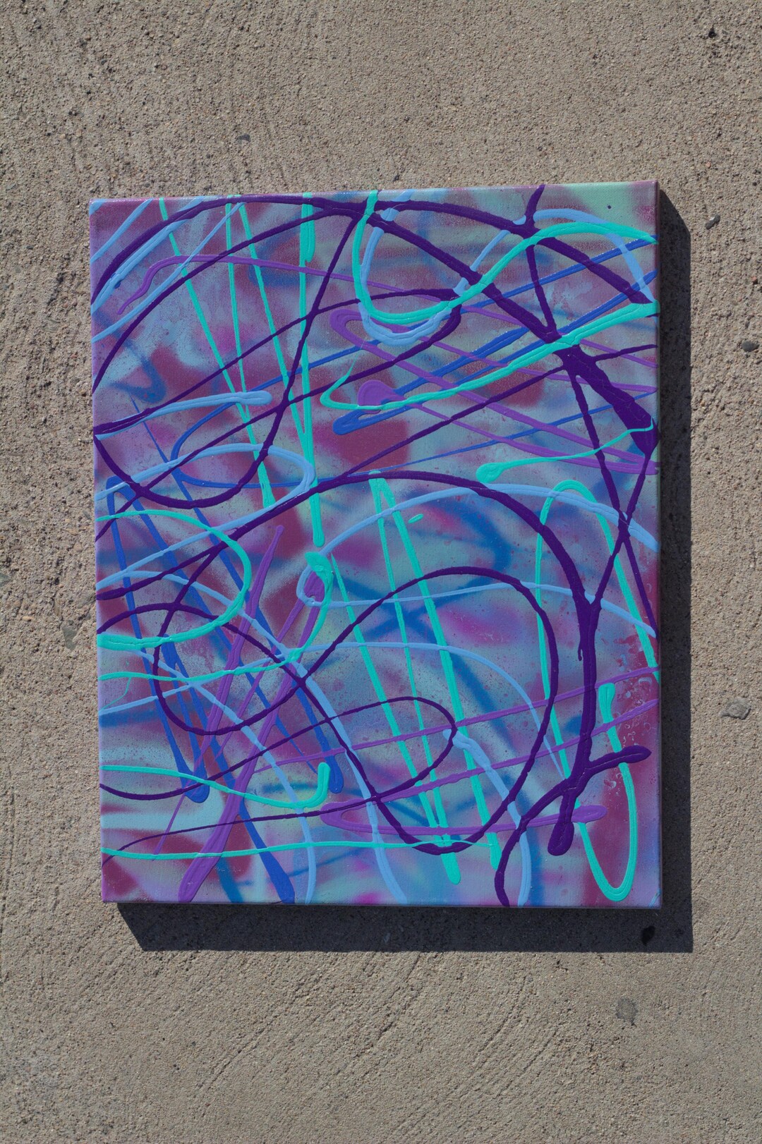 Homer Simpson Abstract Painting: Graffiti Pop Art on 16x20 Canvas - Etsy