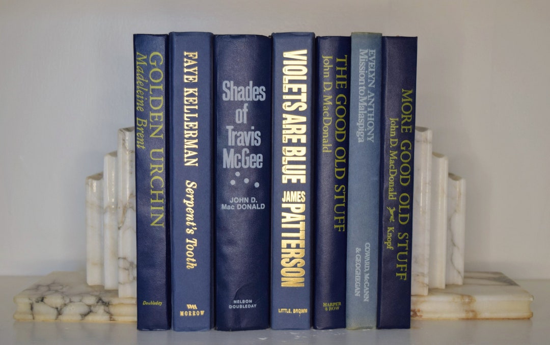 Blue and Gold Book Bundle - Etsy