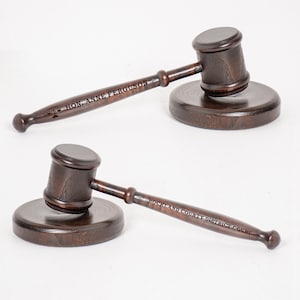 Personalized Judge's Gavel and Sound Block, Custom Engraved Handwriting ...