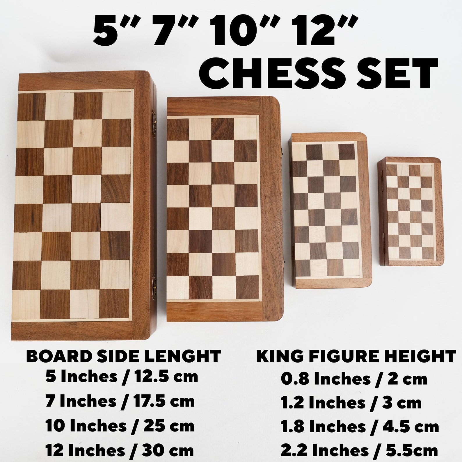 Personalized Handcrafted Wooden Chess Set,travel-friendly Magnetic ...