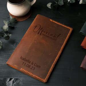 Personalized Officiant Book, Wedding Officiant Gift, A5 Refillable ...