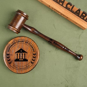 Personalized Judge's Gavel and Sound Block,custom Engraved Handwriting ...