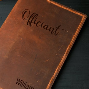 Personalized Officiant Book, Wedding Officiant Gift, A5 Refillable ...