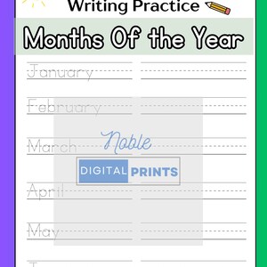 Writing Practice - Elementary Grades 1st - 5th - Days of the Week ...