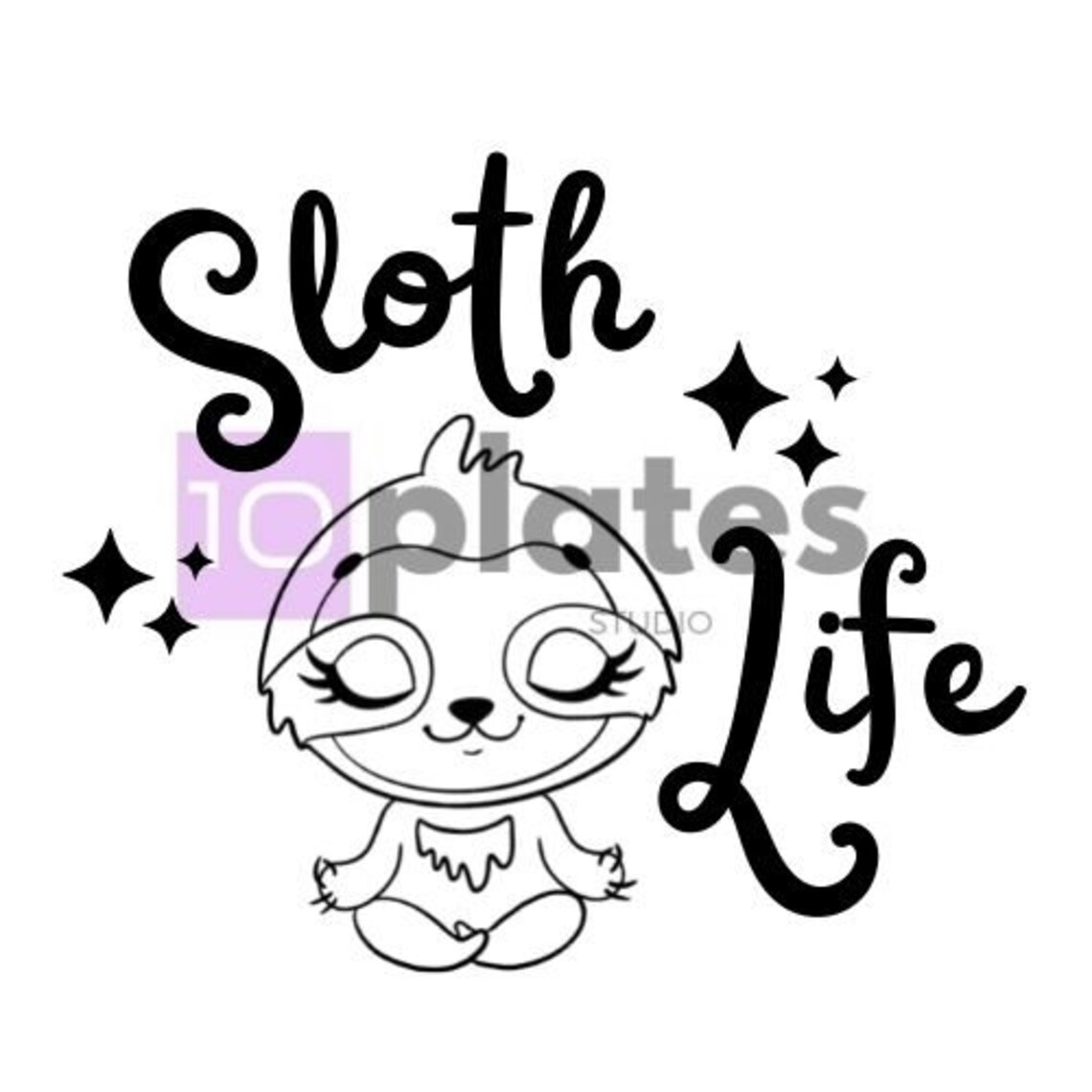 Sloth SVG File Lazy Sloth Svg Sloth Life Svg Animal Lover - Etsy