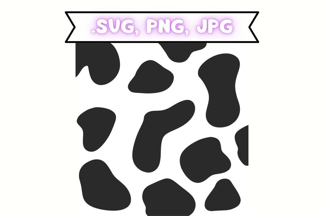 Cow Print SVG Cutting File, Cow Print Pattern Svg, Animal Print Svg ...