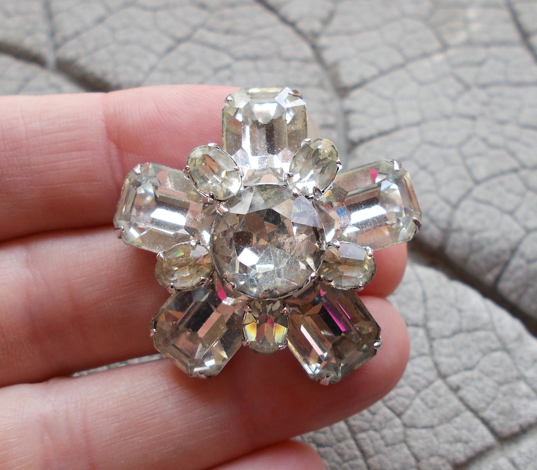 Vintage KRAMER Costume Jewelry, Signed Costume Jewelry, AB Rhinestone ...