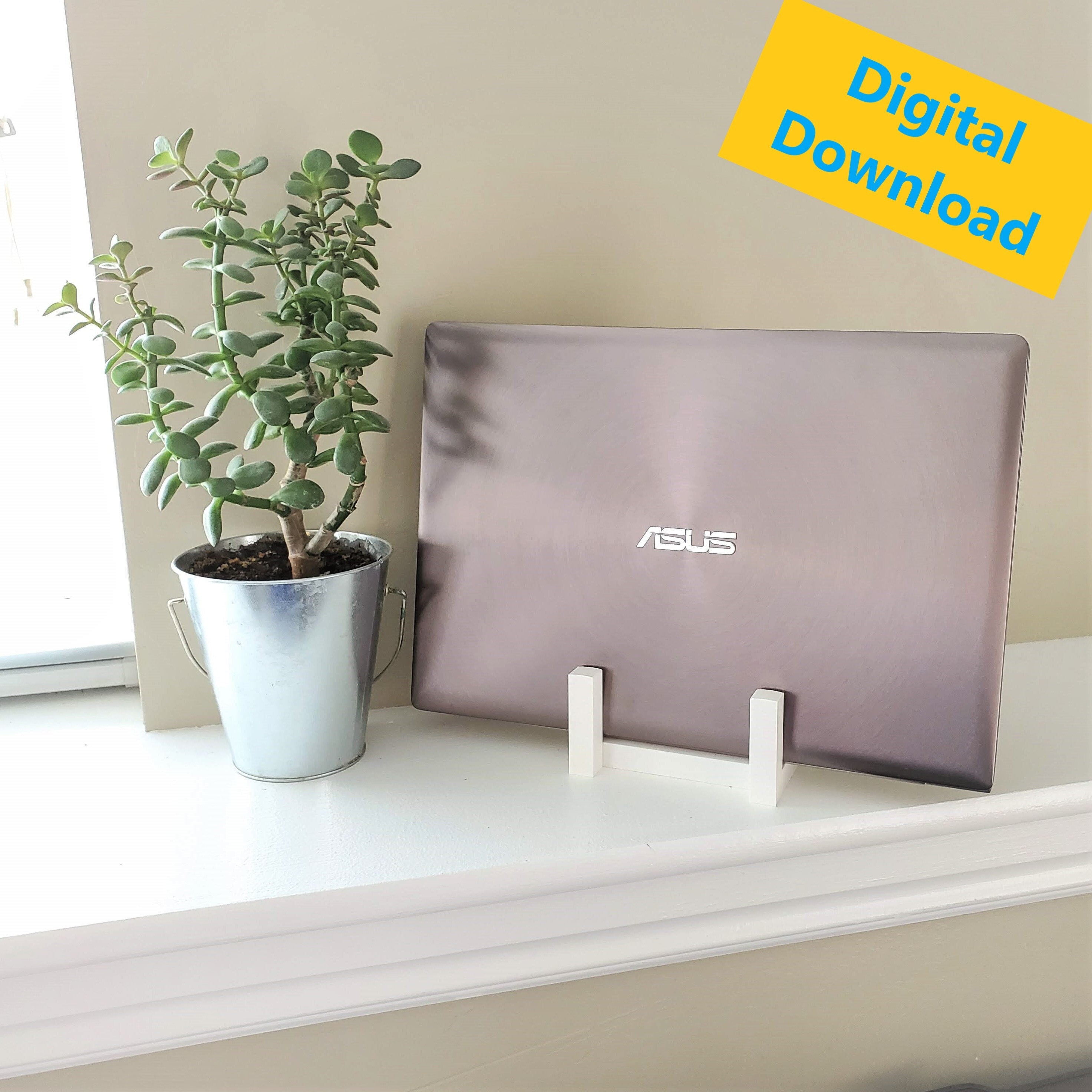 Laptop Stand 3D Print STL File Vertical Stand Foldable Laptop Holder ...