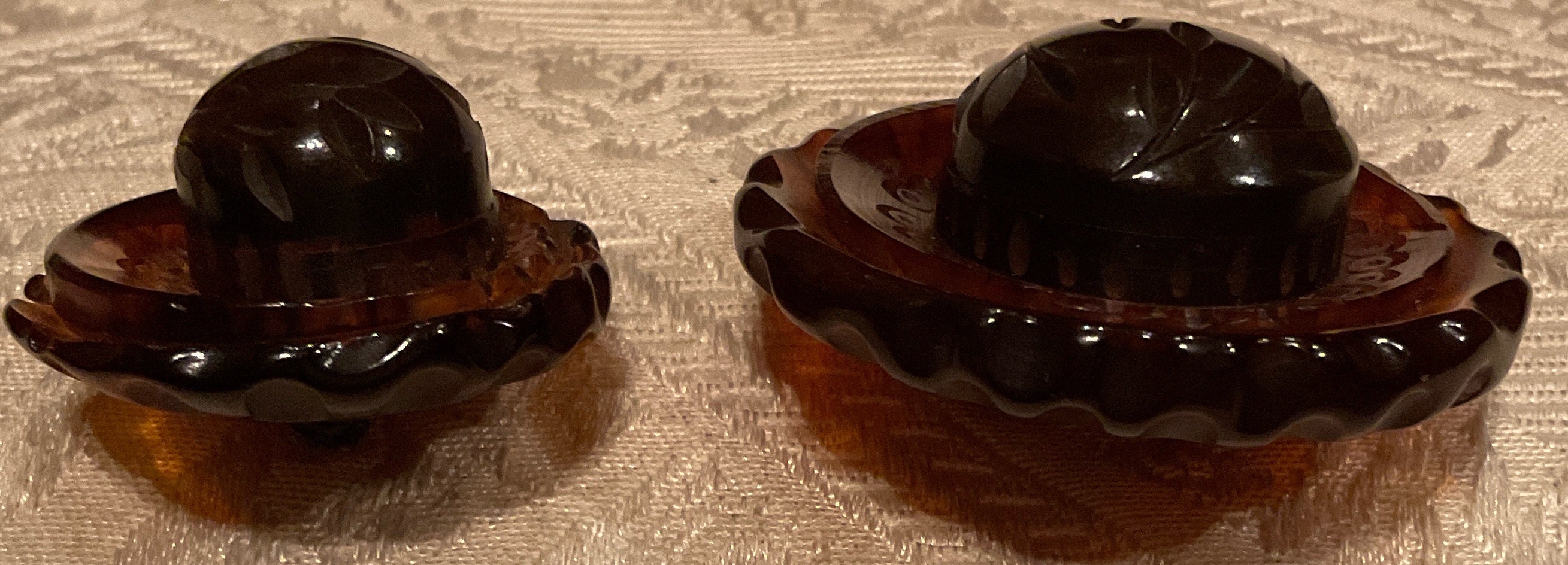 Deco Bakelite Buttons, Vintage Bakelite Buttons, Pair 1920 Bakelite ...