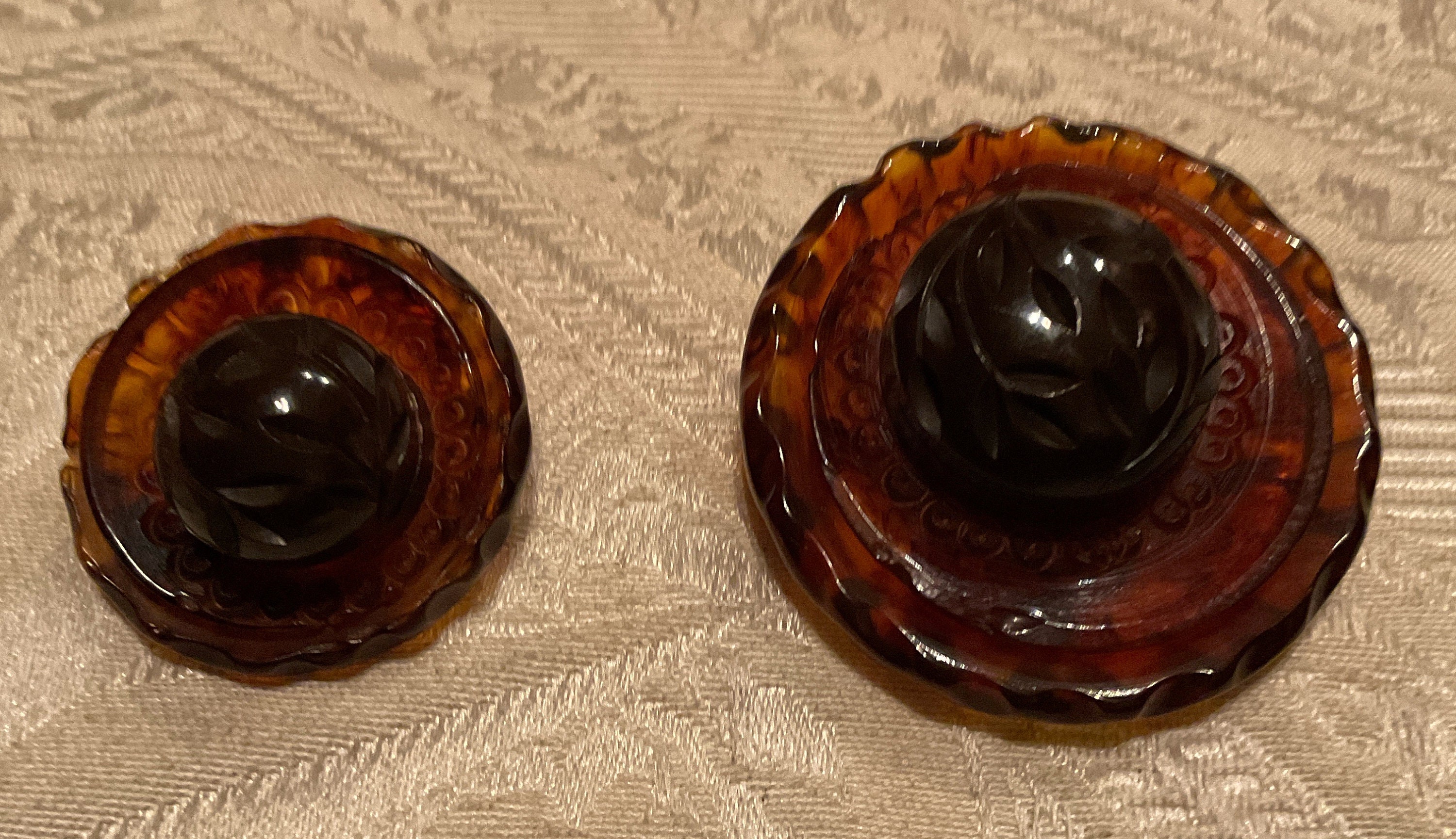 Deco Bakelite Buttons, Vintage Bakelite Buttons, Pair 1920 Bakelite ...