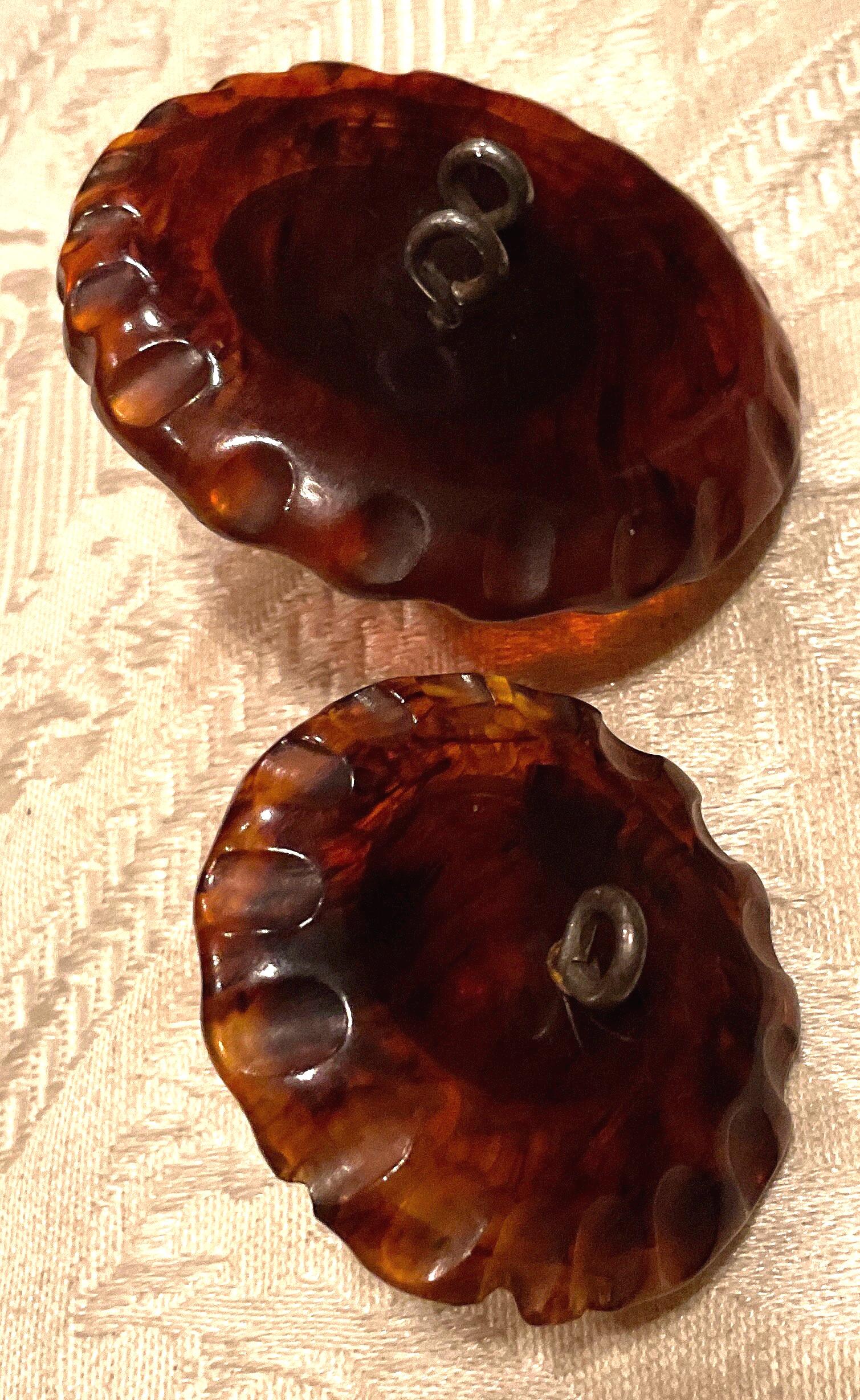 Deco Bakelite Buttons, Vintage Bakelite Buttons, Pair 1920 Bakelite ...