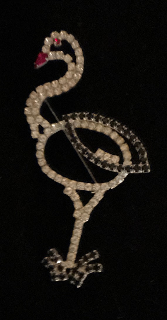 flamingo rhinestone brooch - Gem