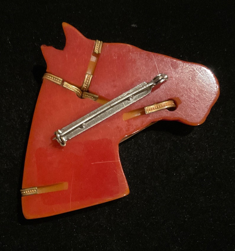 Bakelite Pin, Bakelite Horse Head Pin - Etsy