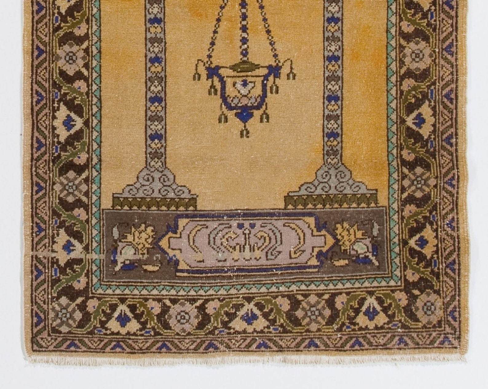 Vintage Handmade Prayer Rug Depicting a Chandelier Couple of - Etsy